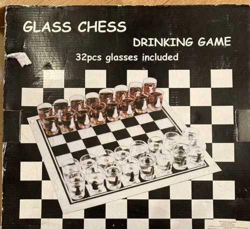 Шахматы Glass Chess Drinking Game 32 pcs
