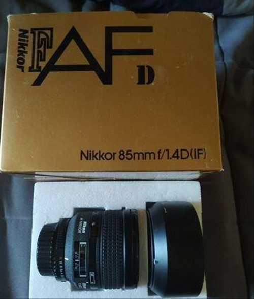 Продаю объектив Nikon 85mm f/1.4D AF Nikkor