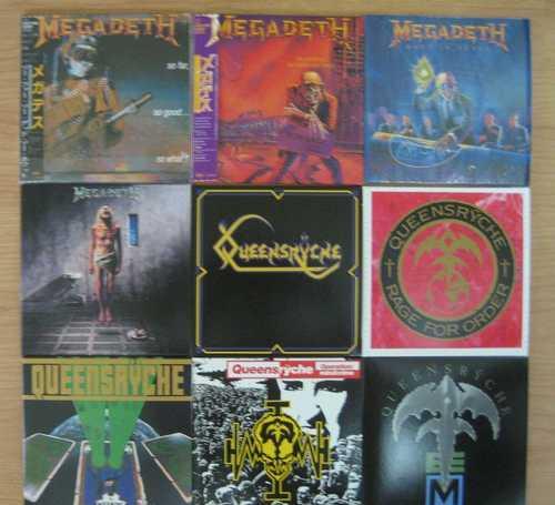 CD по мини-винил megadeth, queensryche