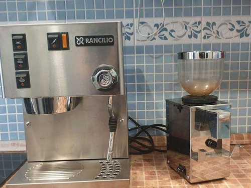 Кофемашина Rancilio Silvia + жерновая кофемолка