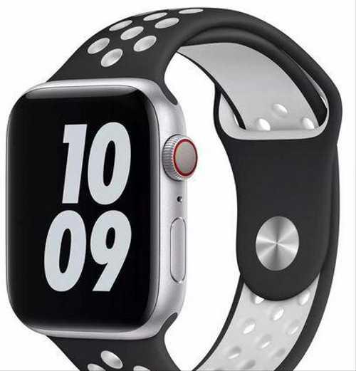 Ремешок Wiwu Dual Color Silicone Band для Apple Watch Series 1-6/SE 42/44 mm (Black/White)