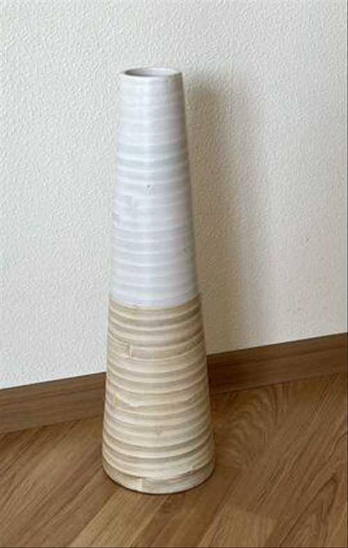 Декоративная ваза из бамбука