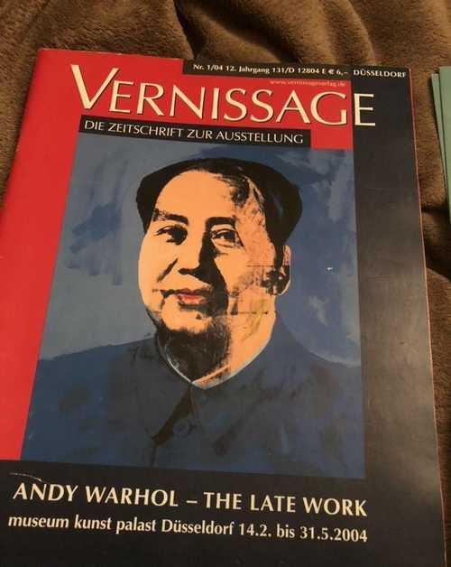 Andy Warhol (Энди Уорхол) журнал Vernissage и брош