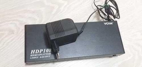 Разветвитель hdmi splitter 1x8 vacom