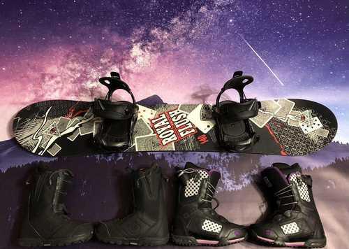 Сноуборд комплект Black Fire 140 см новый