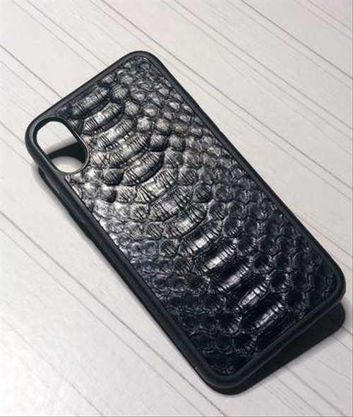 Чехол на iPhone X из натуральной кожи питона