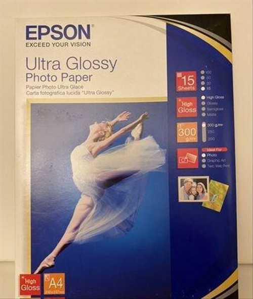 Фотобумага для принтера epson ultra glossy photo p