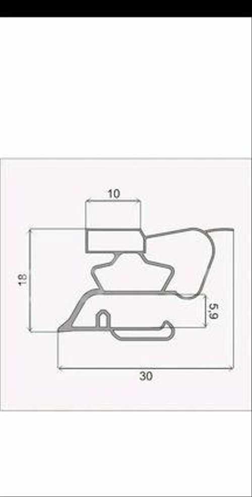 Уплотнитель двери холодильника