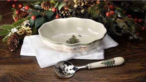 Рождественский салатник с ложкой Spode Christmas t