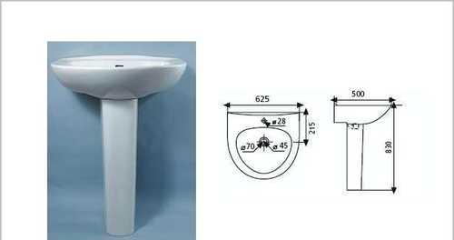 Раковина с пьедесталом Sanart (Испания)