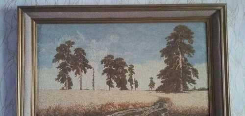 Большая картина из гобелена "Русское поле"("Рожь")