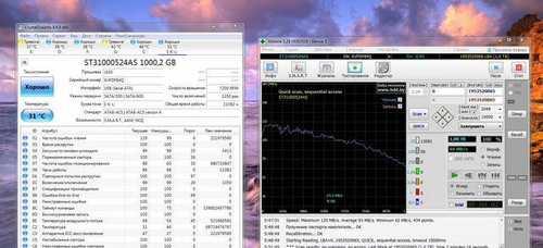 Два диска Seagate, 1TB, 500GB