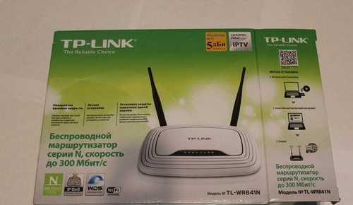 Wi-Fi роутер TP-link TL-WR841N, белый новый