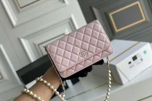 Сумка Кошелек Chanel Woc pink pearl