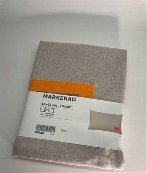 Наволочка IKEA x markerad off-white маркерад