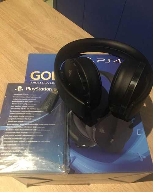 Беспроводные наушники Sony gold для PS4