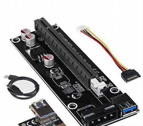 Райзер для видеокарты pci-e, molex, Новые