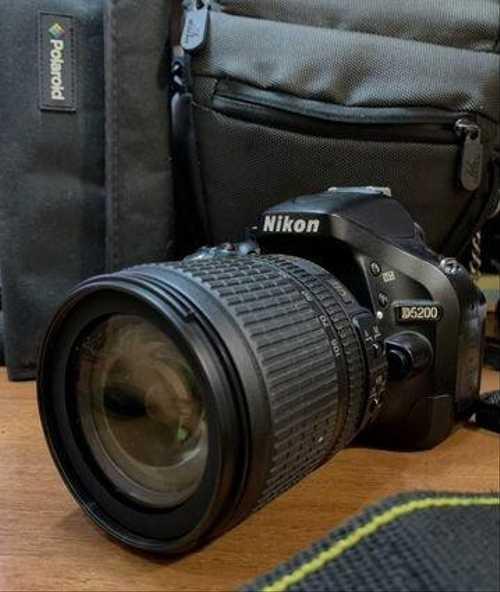Зеркальный фотоаппарат nikon d5200+ обьектив nikon