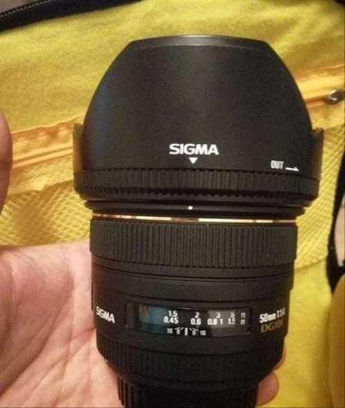 Объектив Sigma DC EX HSM 50 mm 1.4 Canon EF EFs