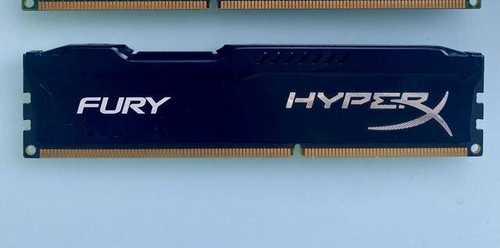 Оперативная память HyperX Fury DDR3 1600 мгц CL10