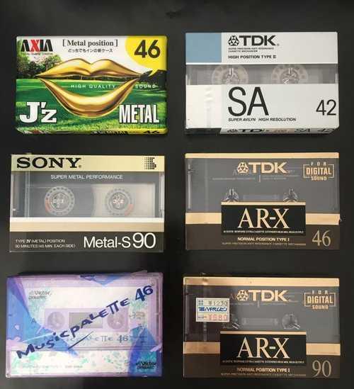 Аудио кассеты Sony, TDK, Victor, axia