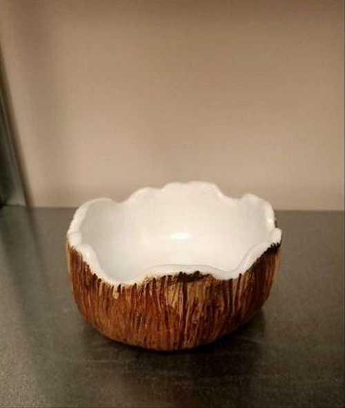 Пиала керамика кокос ручная работа