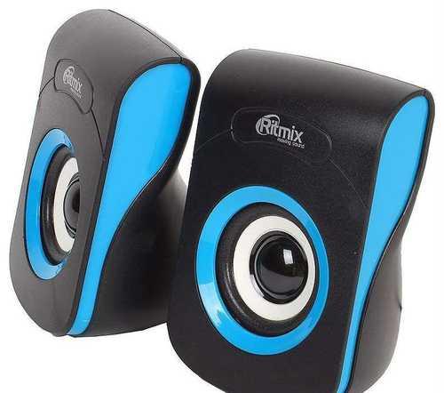 Акустика Ritmix SP-2060 black+blue, 2х3Вт, 2.0 USB