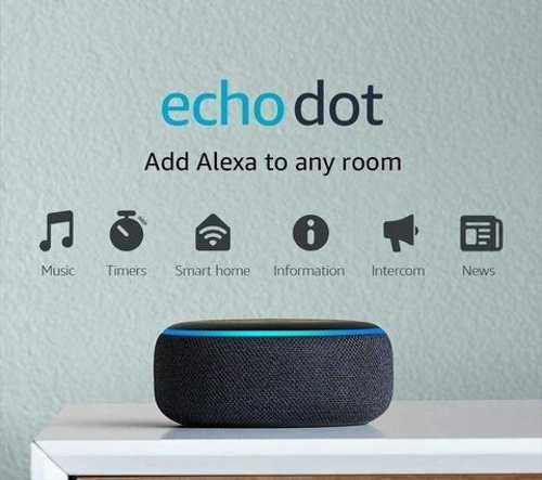 Новый USA Echo Dot (3rd Gen) - Smart speaker with