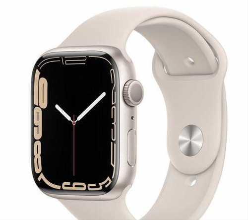 Apple Watch 7 45mm White Aluminum Sport Band