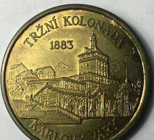 Сувенирная памятная монета жетон Карловы вары