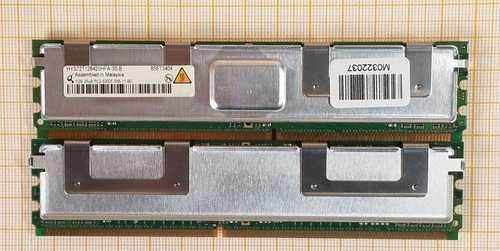 1Gb PC2-5300F DDR2 FB-dimm Qimonda 2Rx8 /1.8V/CL5