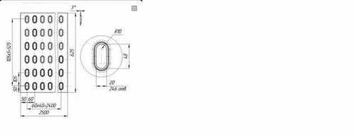 Перфорированный настил "Евро" 624х2500