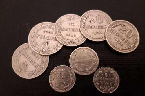 Серебрянные монеты, Империи и РСФСР