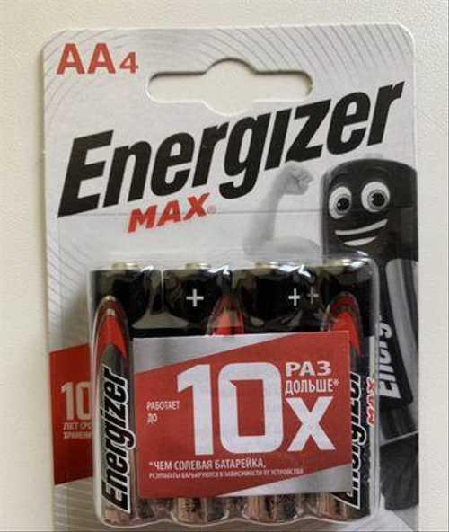 Батарейка алкалиновая Energizer MAX AA, 4 шт