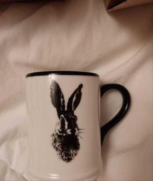 Кружка новая H&M home чашка заяц кролик