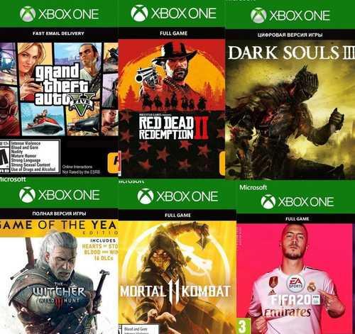RDR 2, GTA 5, fifa 20,Dark Souls 3 для Xbox ONE