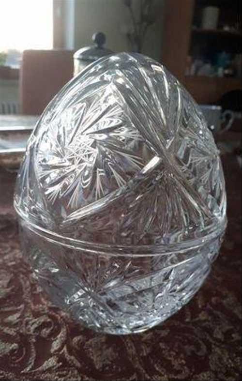 Хрустальная ваза пасхальное яйцо