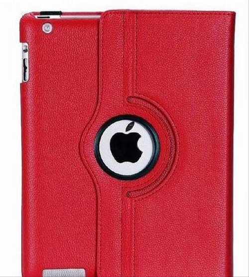Кожаный Чехол iPad 2/ 3 /4 (360 градусов) красный