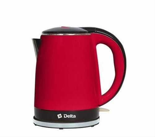 Чайник электрический delta DL-1370 красный с черным