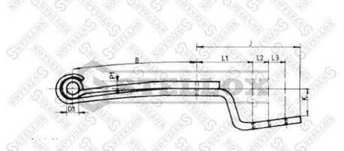 Полурессора 2-ух лист. (Г-образная) 2/38x80x100 53