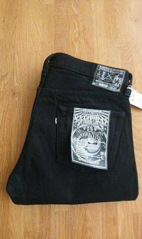 Японские джинсы samurai jeans S511NBK w34 black