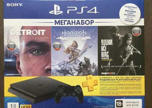 Playstation 4 slim 1tb + 14 топовых игр