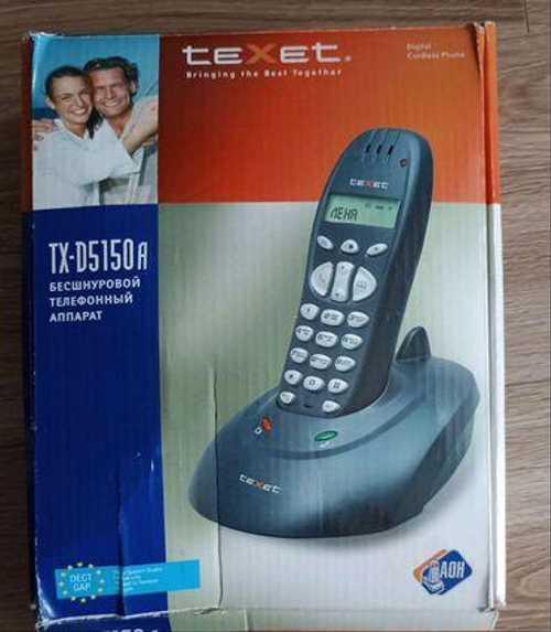 Бесшнуровой телефон texet tx-d5150a