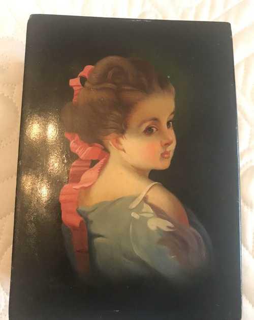 Шкатулка Федоскино СССР 1962 г