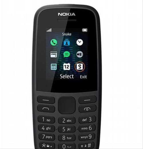 Мобильный телефон Nokia 105 SS черный