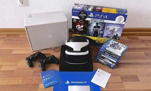 Sony Playstation 4 + VR шлем + 9 дисков