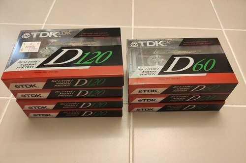Аудиокассеты новые TDK D120, D60, D30 Type I
