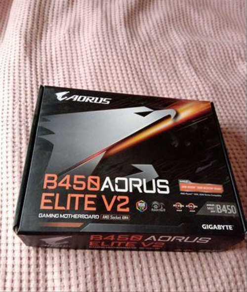 Материнская плата B450 Gygabite Aorus elite V2 AMD