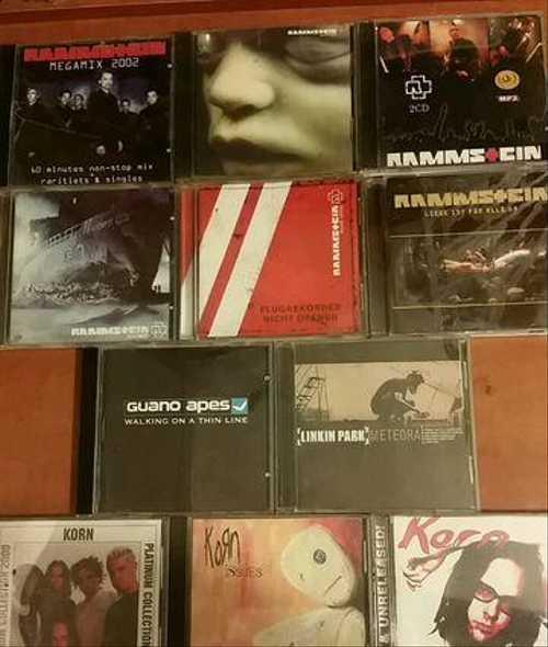 CD диски Rammstein, Korn, Guano Apes