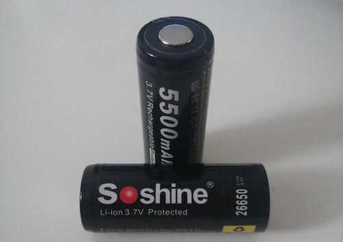 Аккумулятор Soshine 26650 5500mah